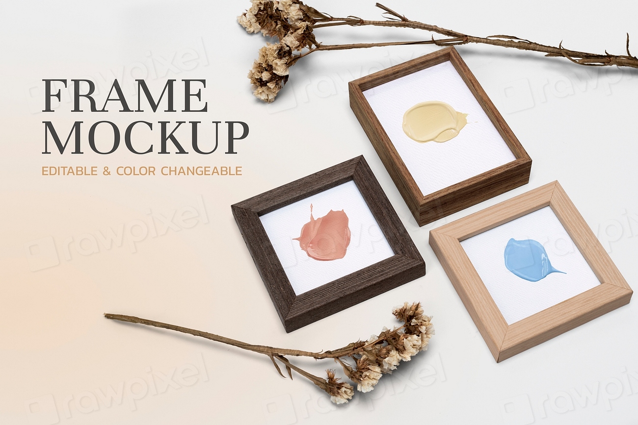 Wooden picture frames mockup psd | Free PSD - rawpixel
