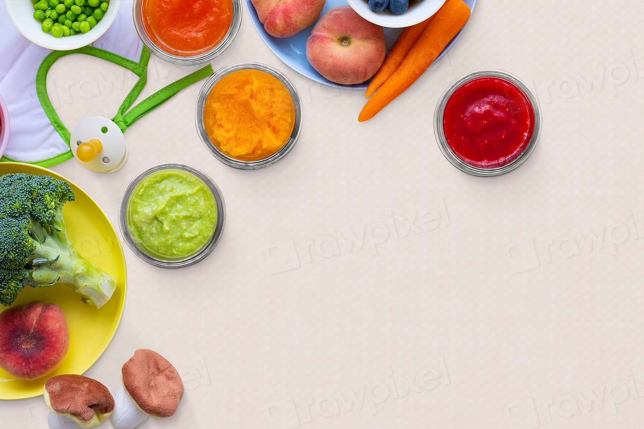 Baby food border, organic healthy | Premium Photo - rawpixel