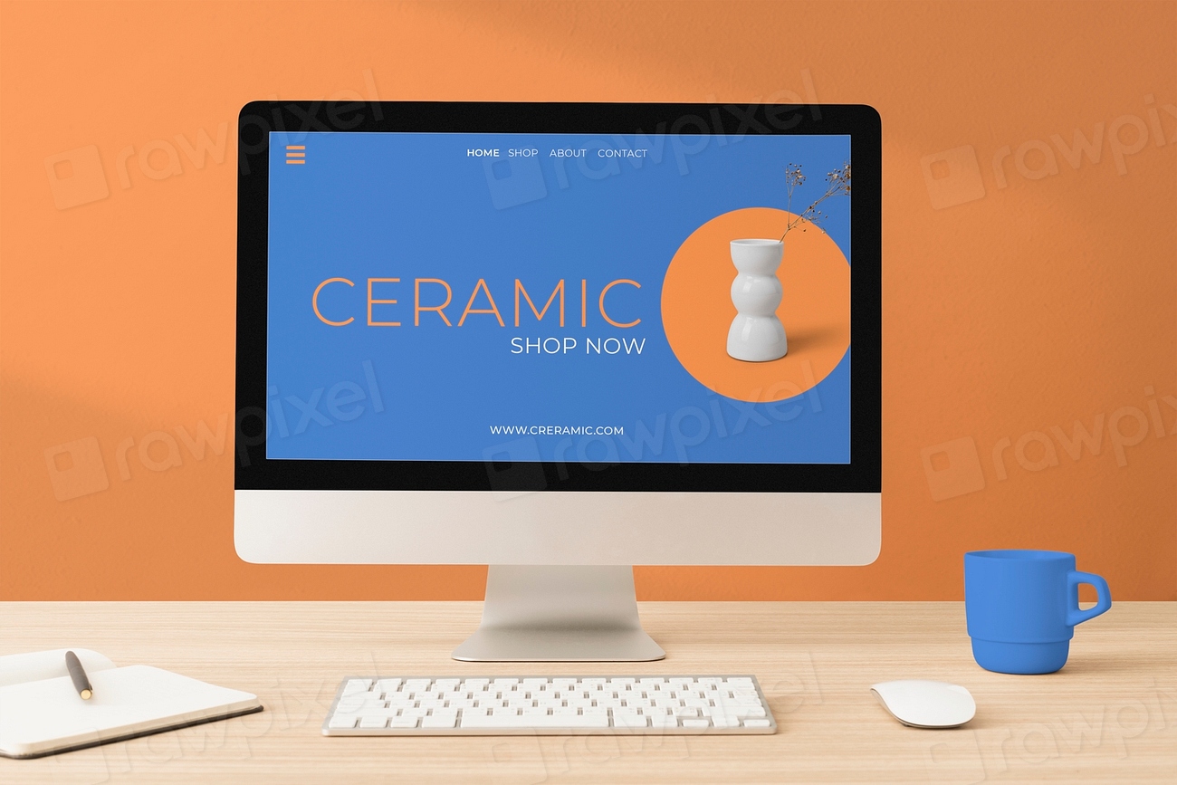 Computer screen mockup psd, minimal | Premium PSD Mockup - rawpixel