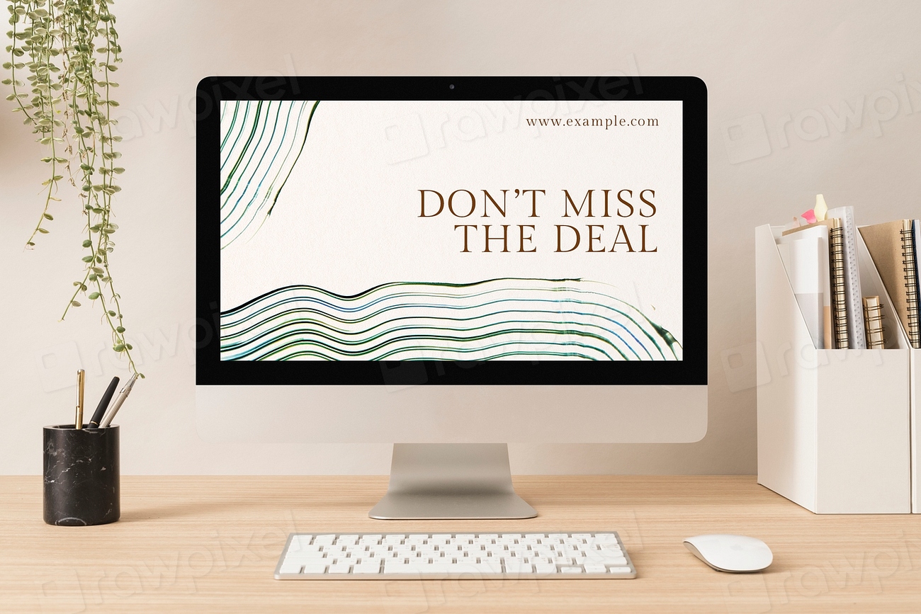 Computer screen mockup psd, minimal | Premium PSD Mockup - rawpixel