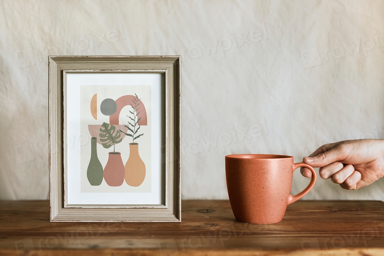 Picture frame & mug mockup, | Premium PSD Mockup - rawpixel