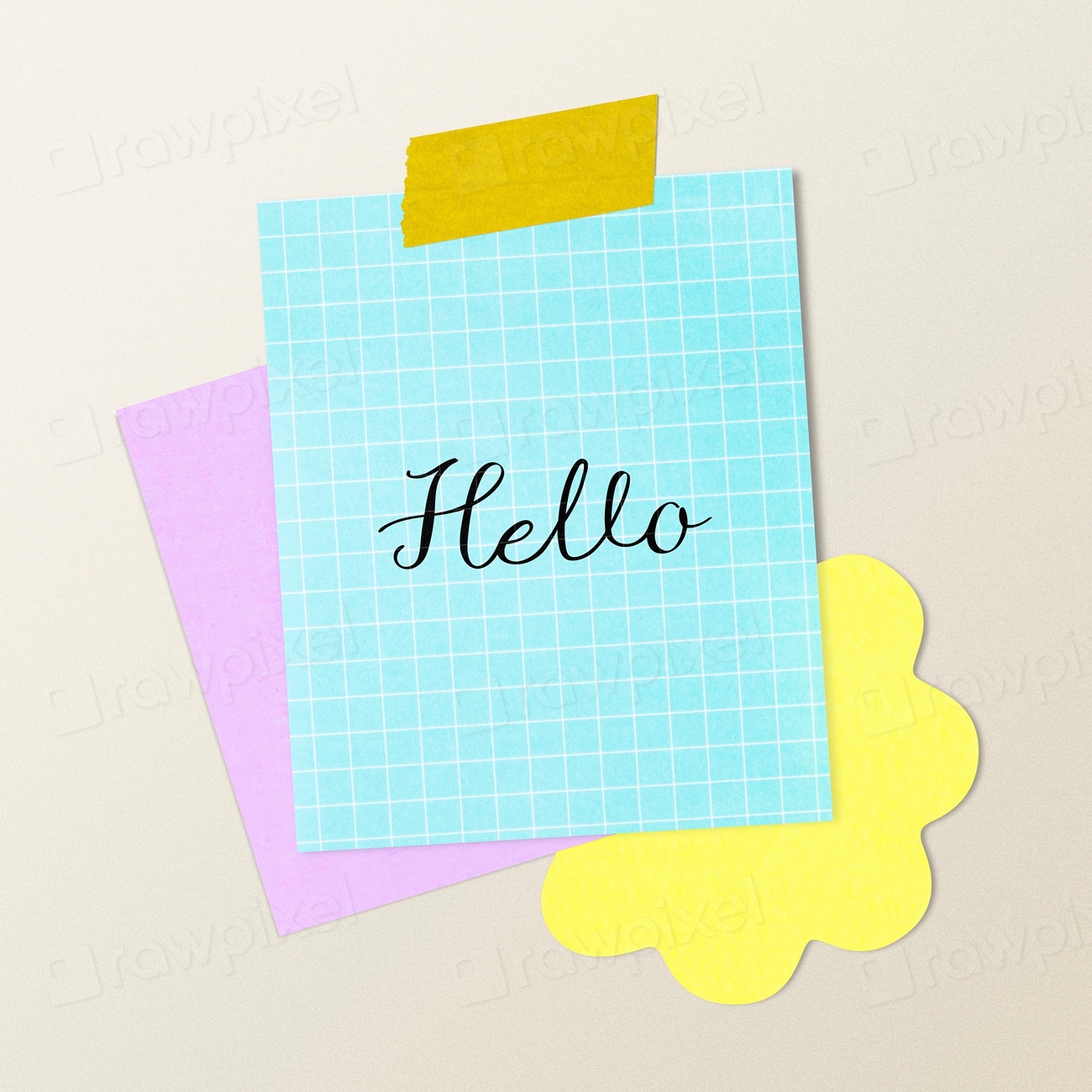 Cute reminder note mockup, washi | Premium PSD Mockup - rawpixel