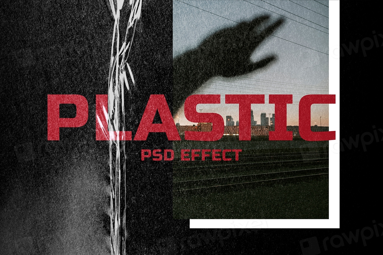 Plastic psd effect, easy overlay | Premium PSD Add-on - rawpixel