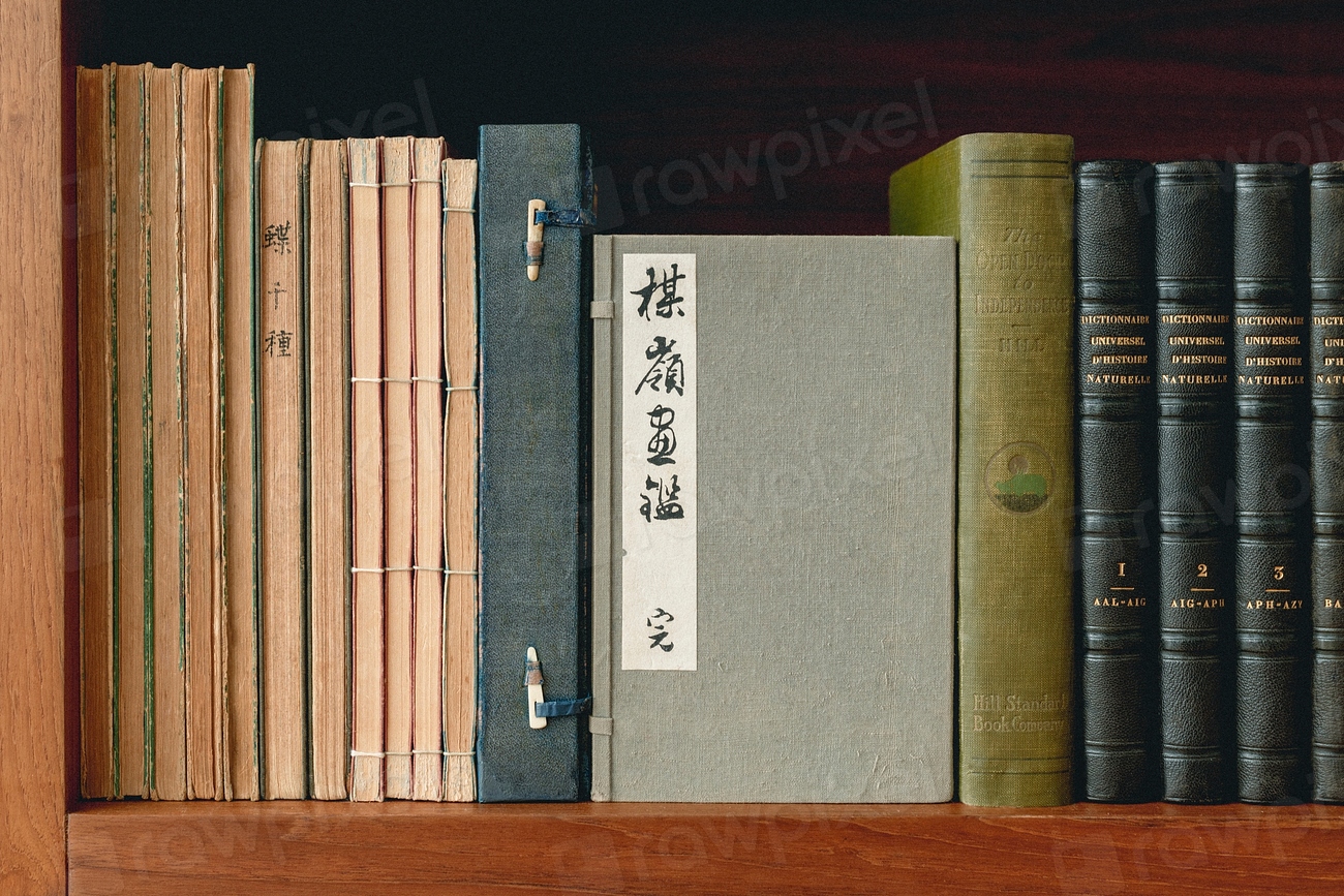 Antique books, Japanese & European | Free Photo - rawpixel
