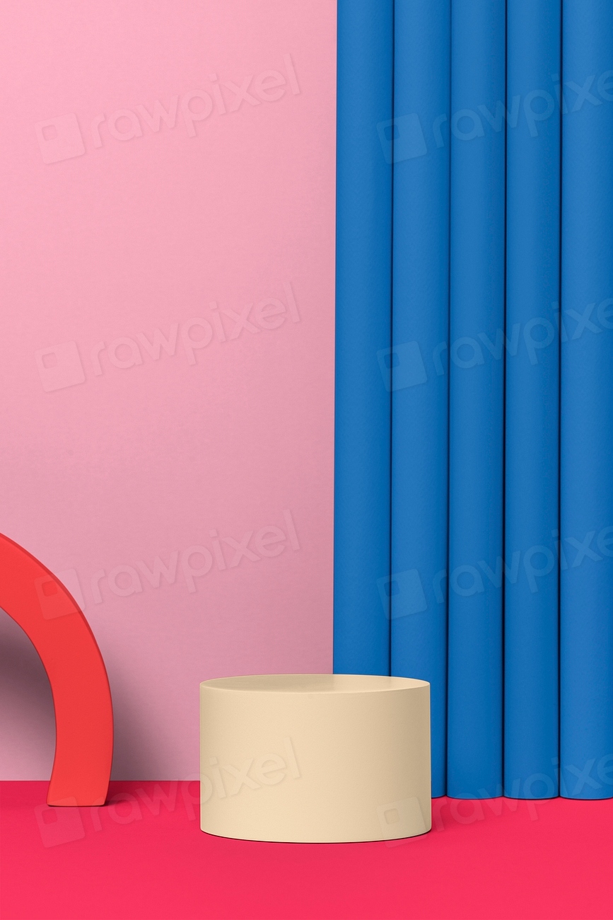 Pink product background mockup, pop | Premium PSD Mockup - rawpixel