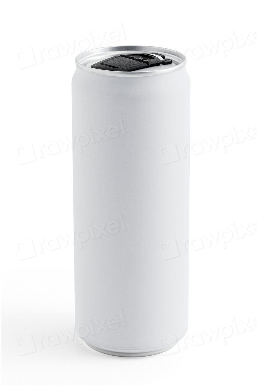 Resealable minimal white beverage can | Premium PSD - rawpixel