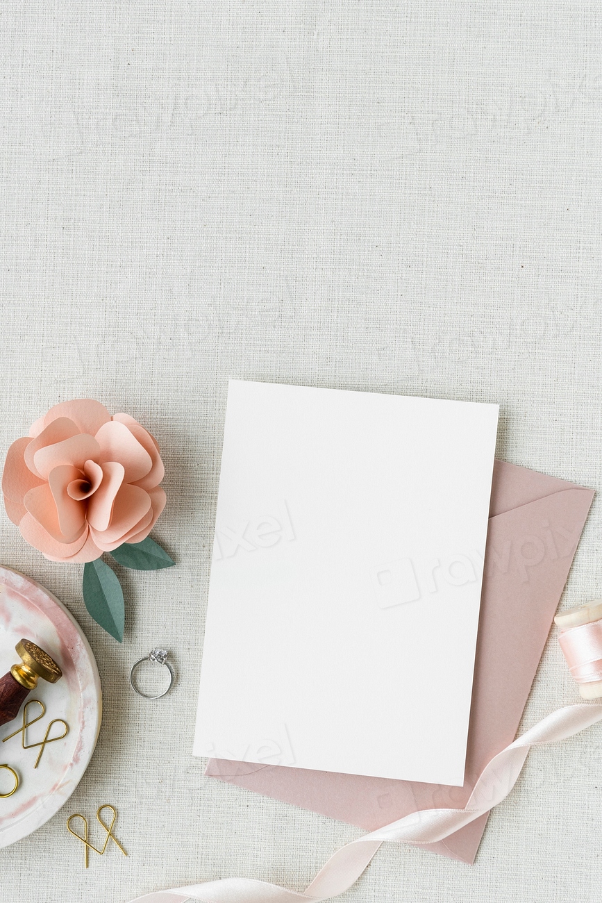 Blank white card diamond ring | Premium Photo - rawpixel
