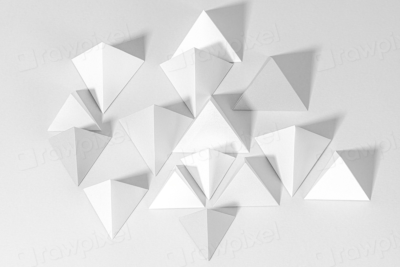 3D gray pyramid paper craft | Free Photo - rawpixel