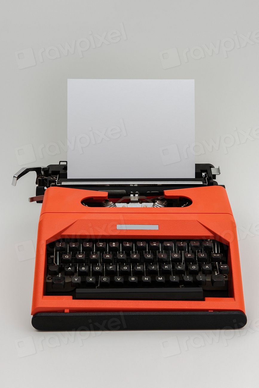 Red retro typewriter machine design | Premium Photo - rawpixel