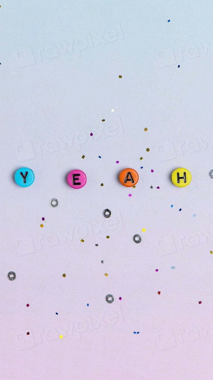 Yeah beads text lettering typography | Free Photo - rawpixel