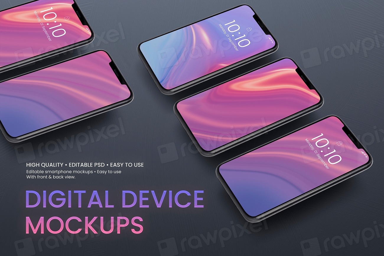 Mobile phones screen psd digital | Premium PSD - rawpixel