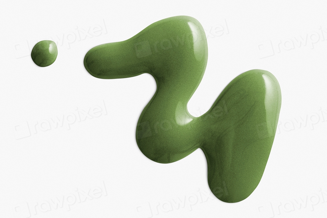 Green paint drop psd design | Premium PSD - rawpixel