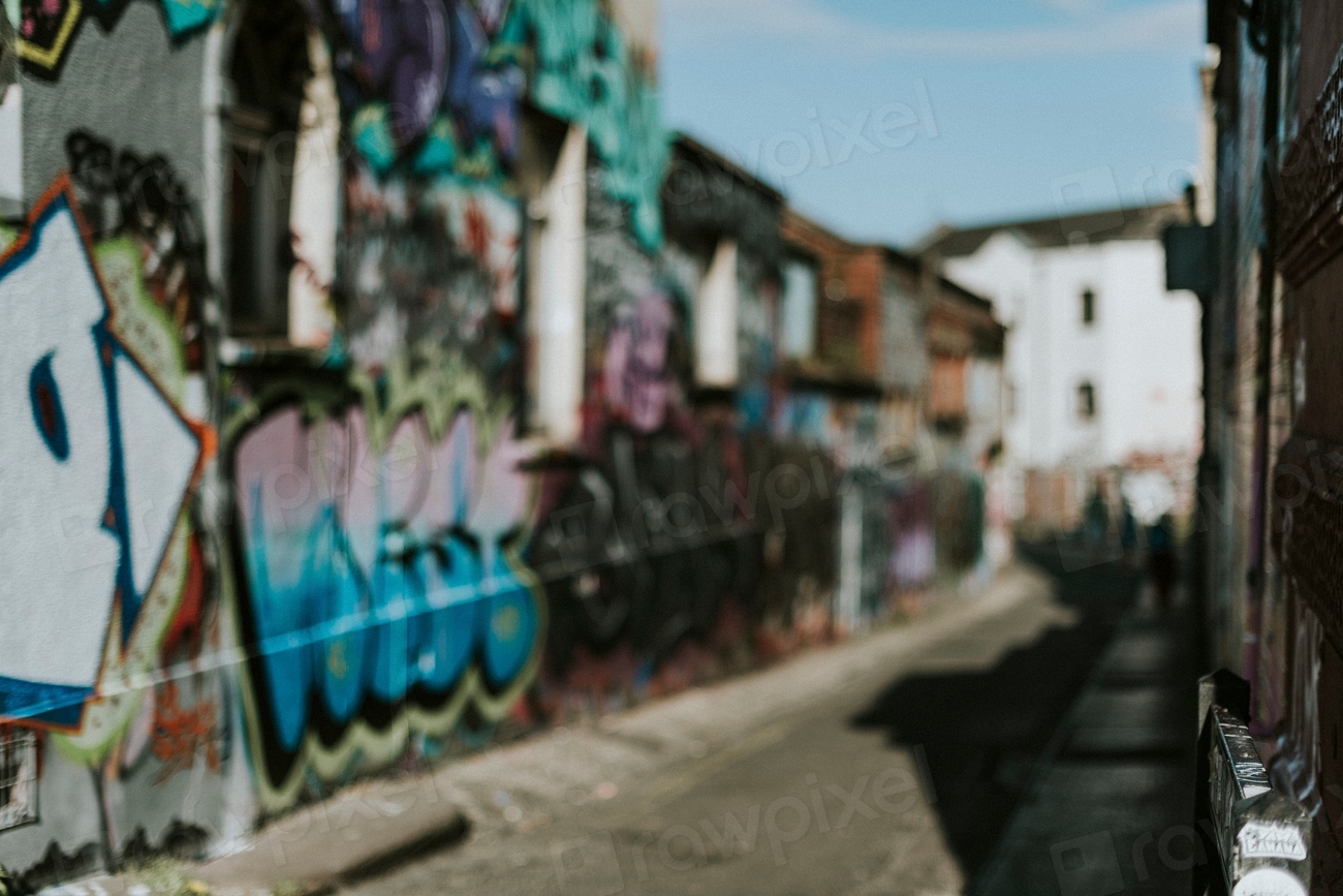Colorful graffiti back alley | Free Photo - rawpixel