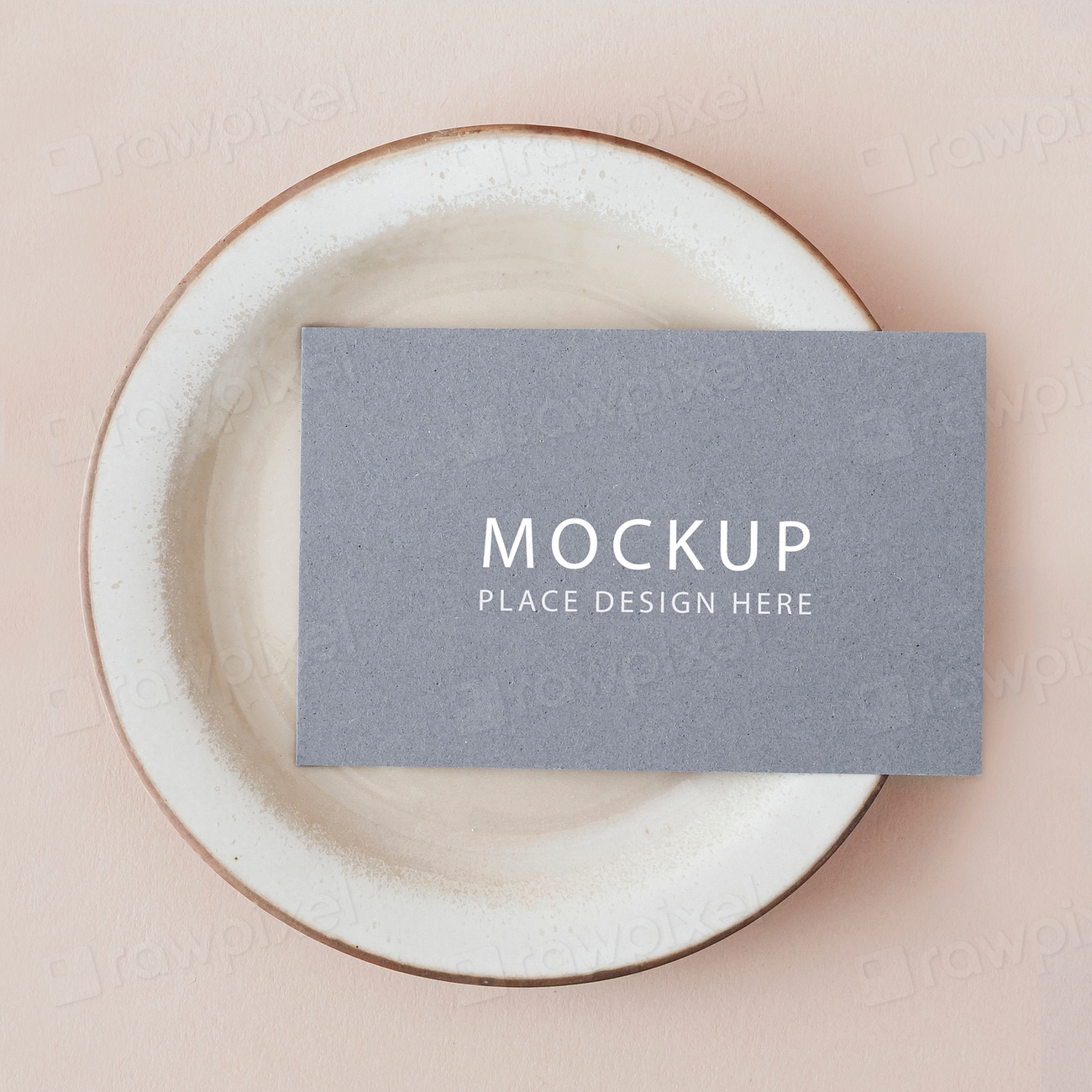 Blue business card plate mockup | Premium PSD Mockup - rawpixel