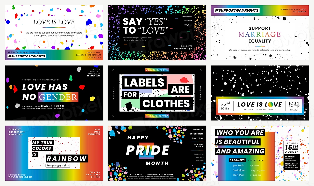 LGBTQ pride month template vector | Premium Vector - rawpixel