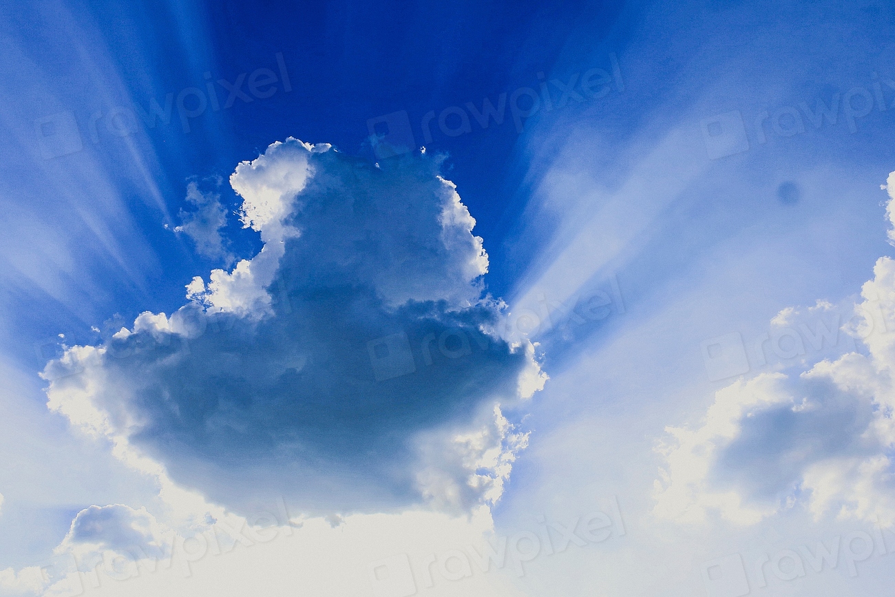 Blue sky with sun rays, | Free Photo - rawpixel