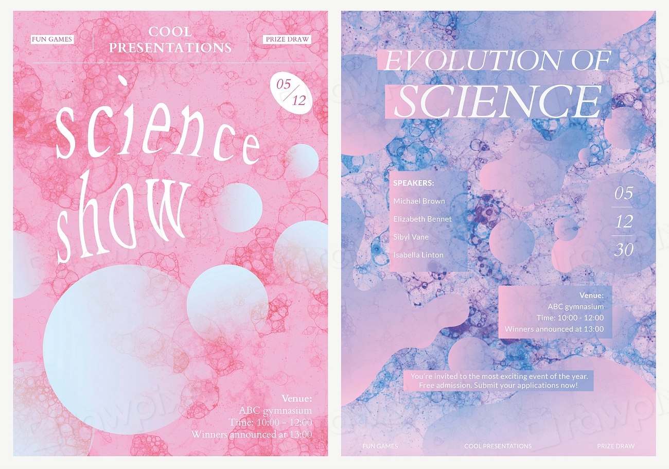 Bubble art science template vector | Premium Vector - rawpixel