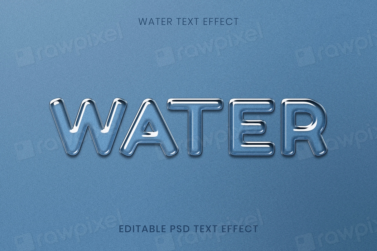 Water editable psd text effect | Premium PSD Add-on - rawpixel