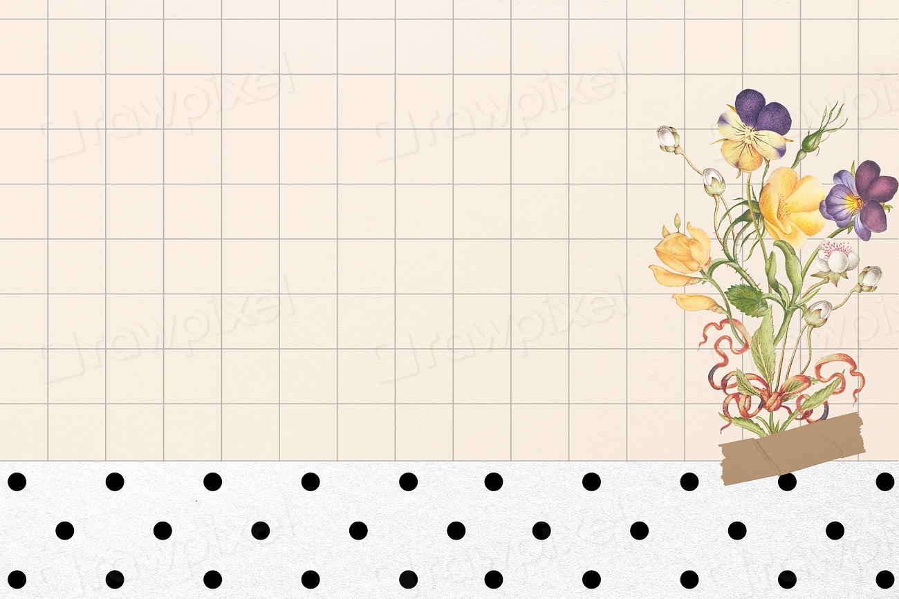 Flower background, aesthetic border design | Premium PSD - rawpixel