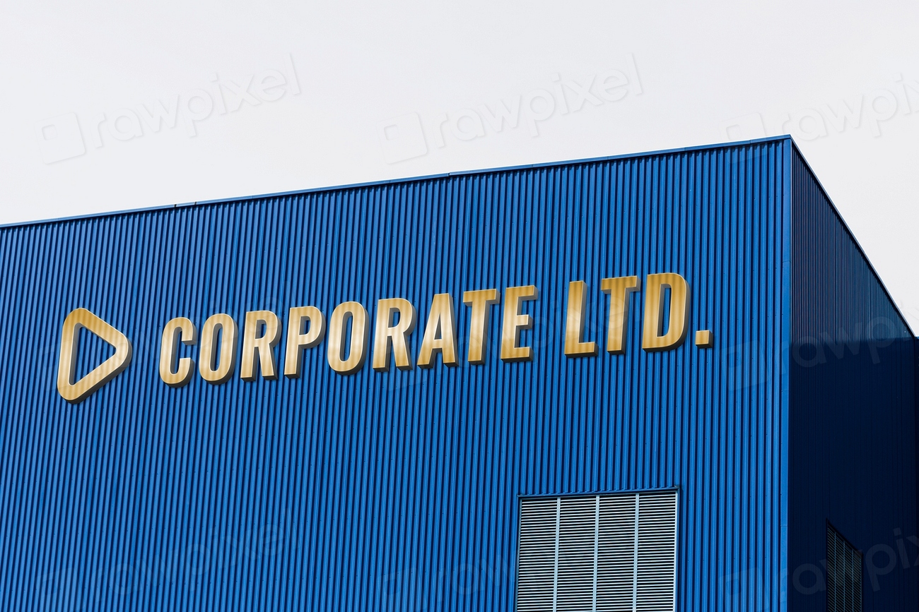 Building logo mockup, modern corporate | Premium PSD Mockup - rawpixel