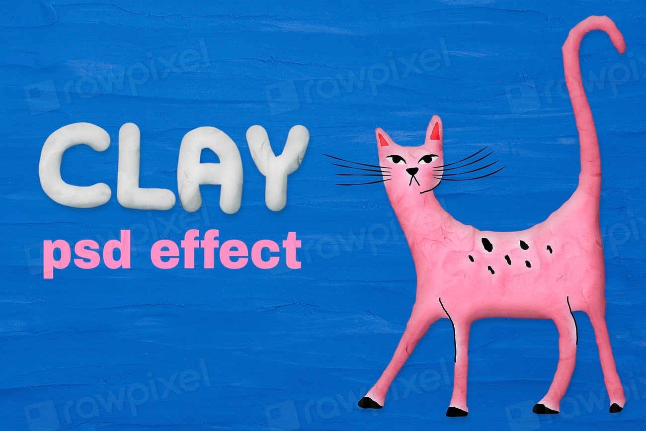 Clay design PSD effect photoshop | Premium PSD Add-on - rawpixel