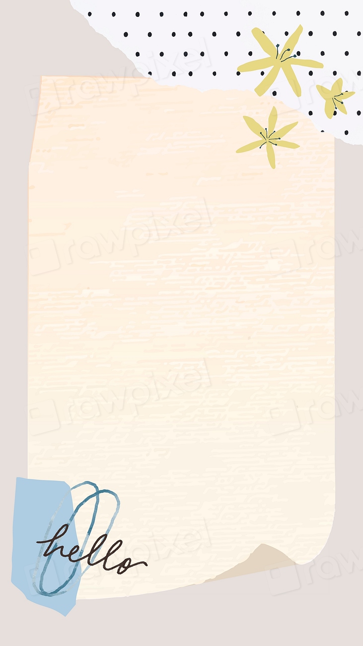 Aesthetic paper note background wallpaper | Premium Vector - rawpixel