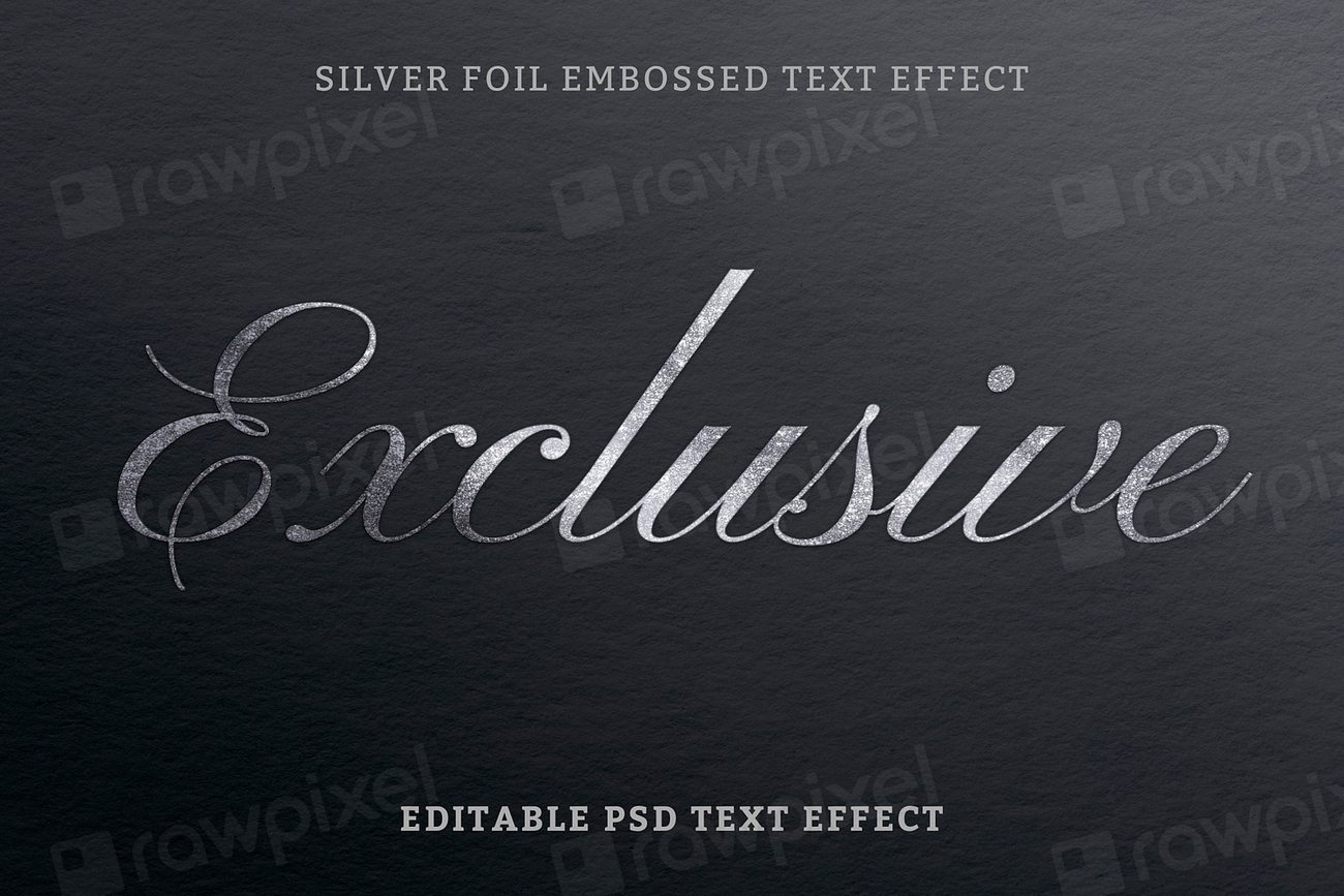 Text effect PSD, embossed foil | Premium PSD Add-on - rawpixel