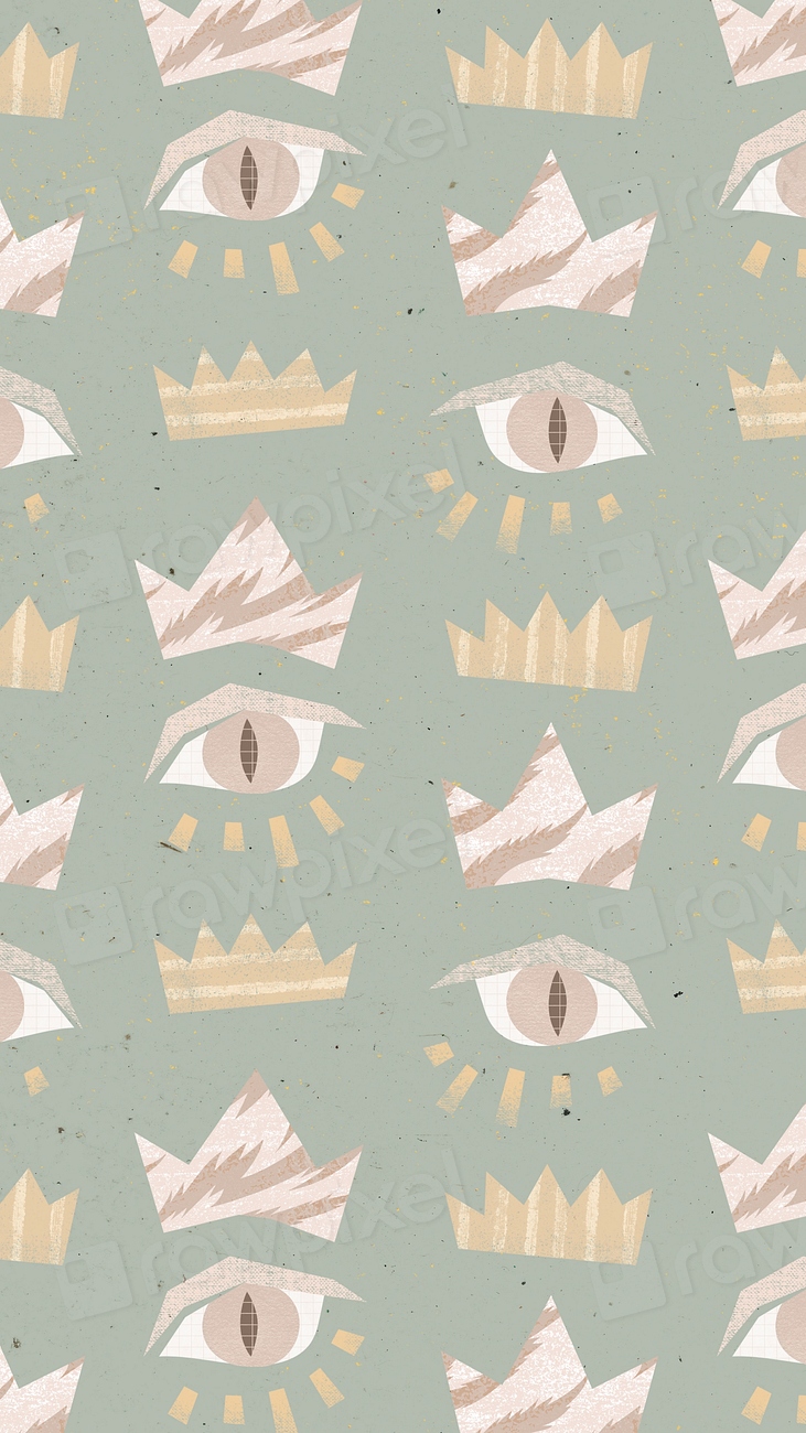 Cute eye pattern iPhone wallpaper, | Free Photo - rawpixel