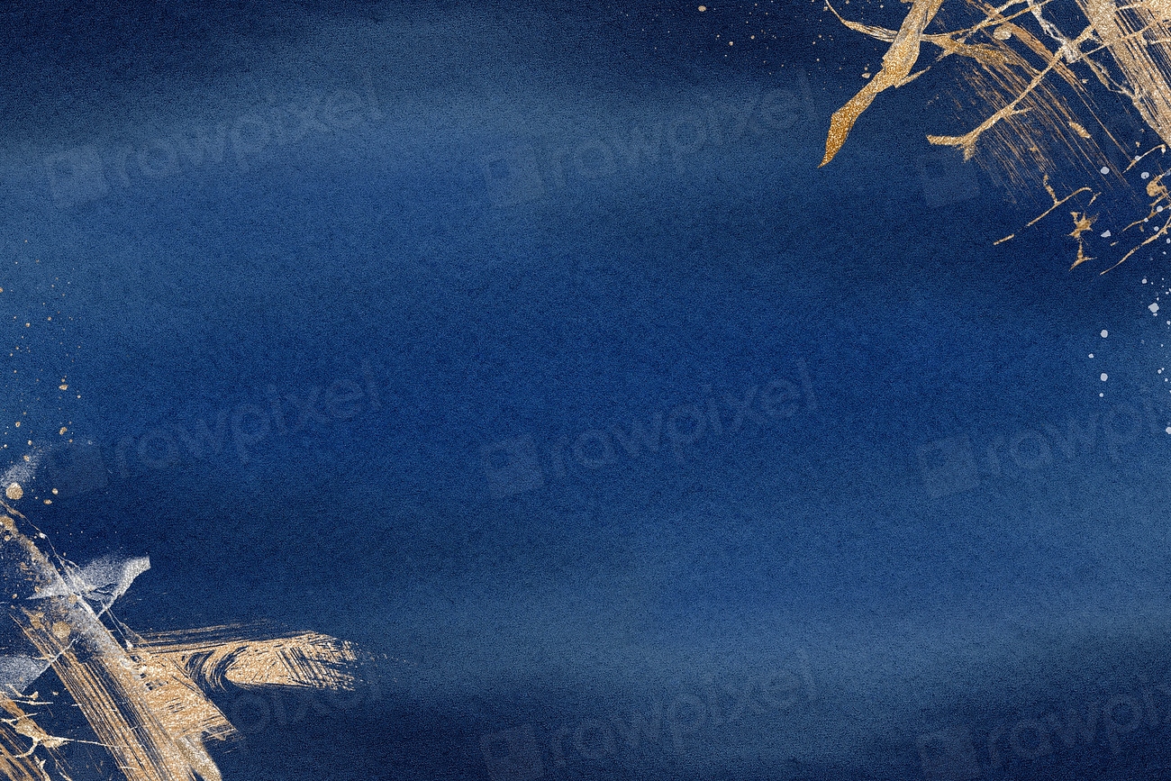 Aesthetic blue background, gold watercolor | Premium Photo - rawpixel