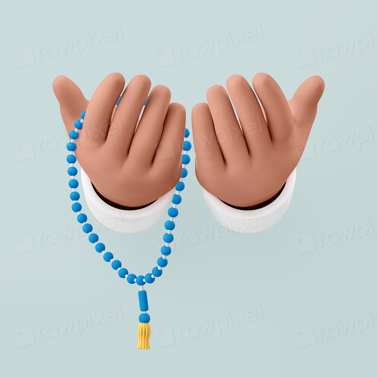 Praying hands 3D clipart, Islamic | Premium PSD - rawpixel