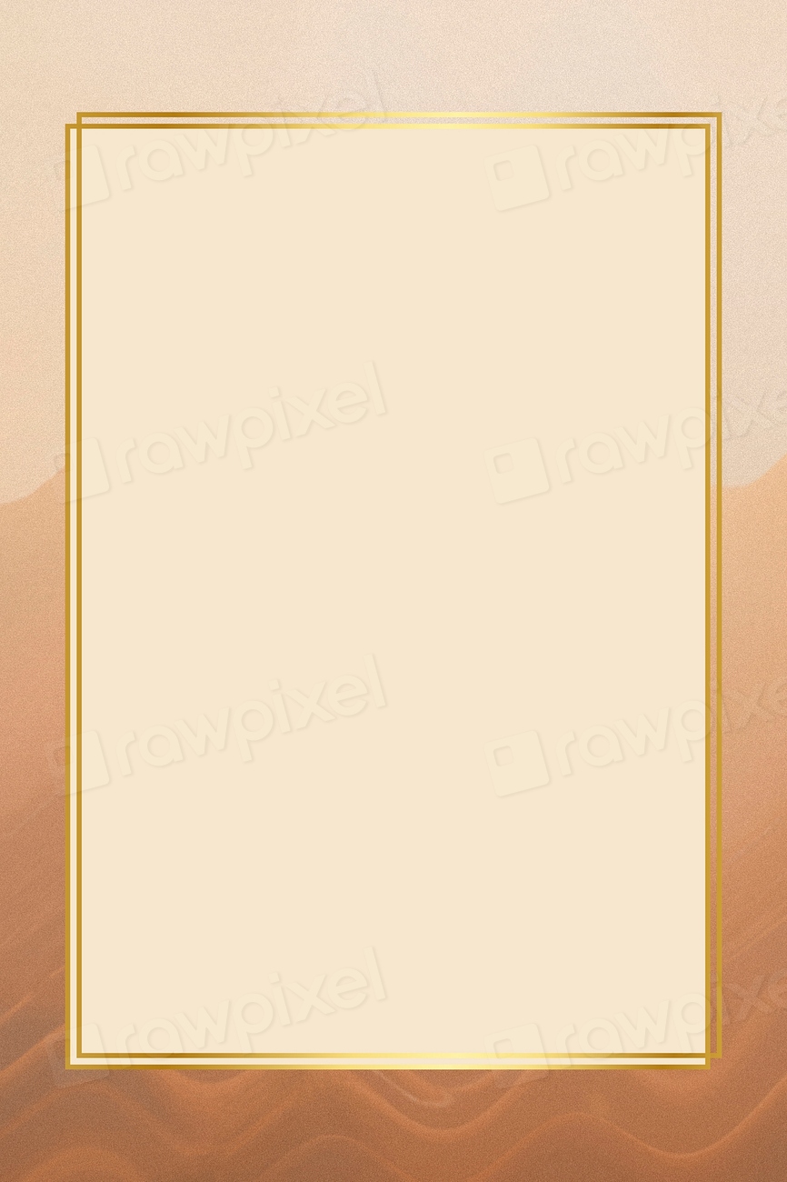 Aesthetic gold frame, desert landscape | Free Photo - rawpixel