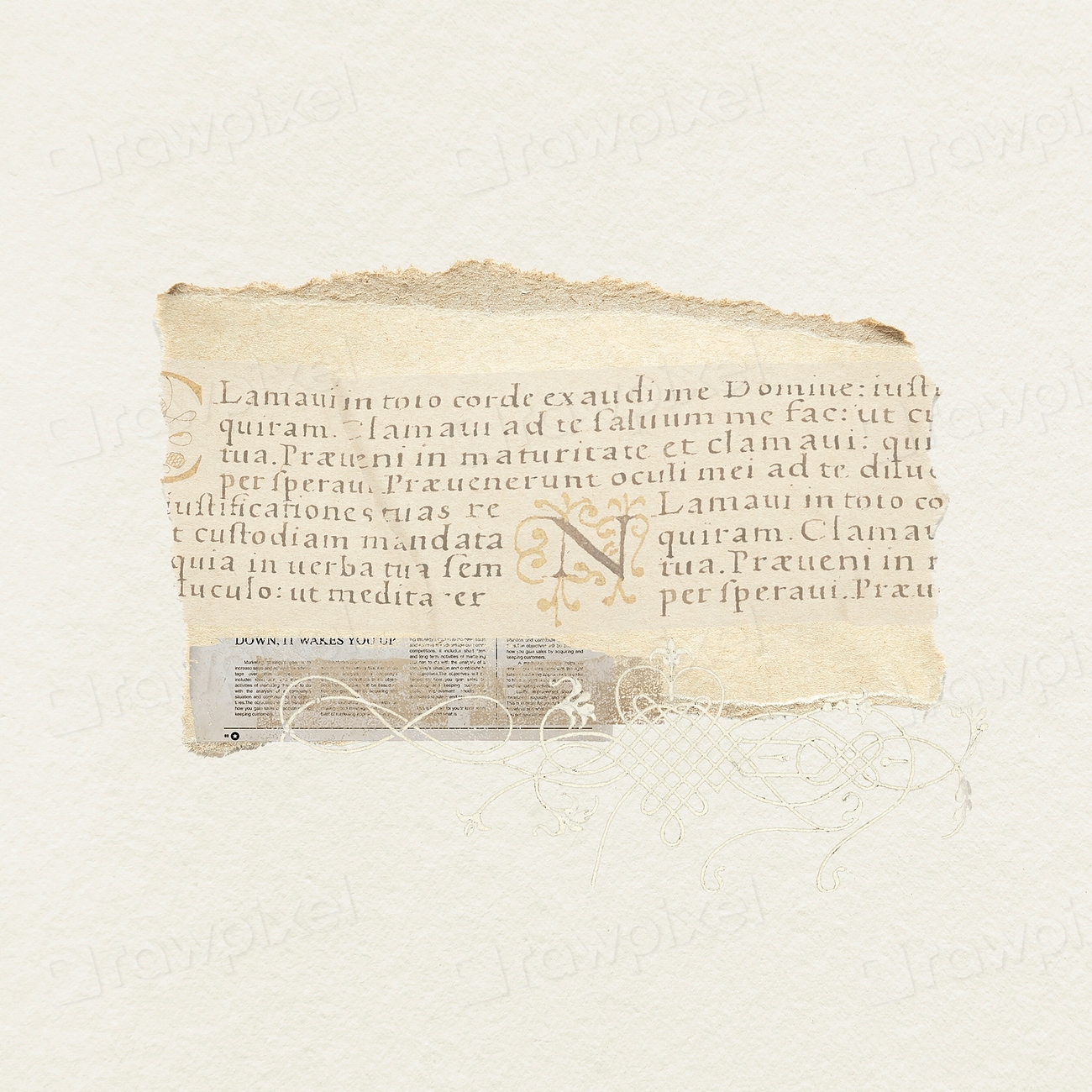 Ripped vintage newspaper scrap | Premium PSD - rawpixel