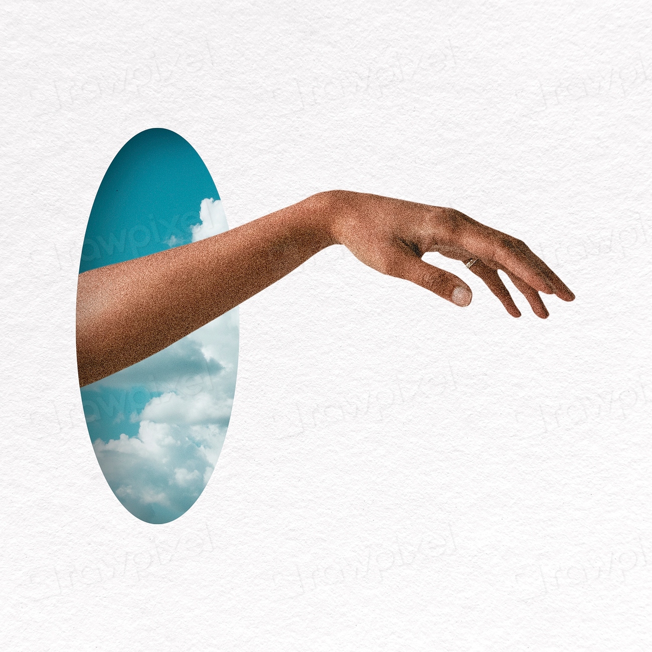God hand collage element, sky | Premium PSD - rawpixel