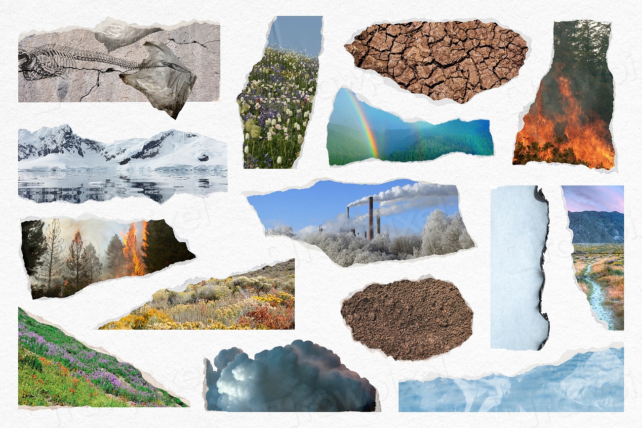 Landscape ripped paper border, nature | Premium PSD - rawpixel