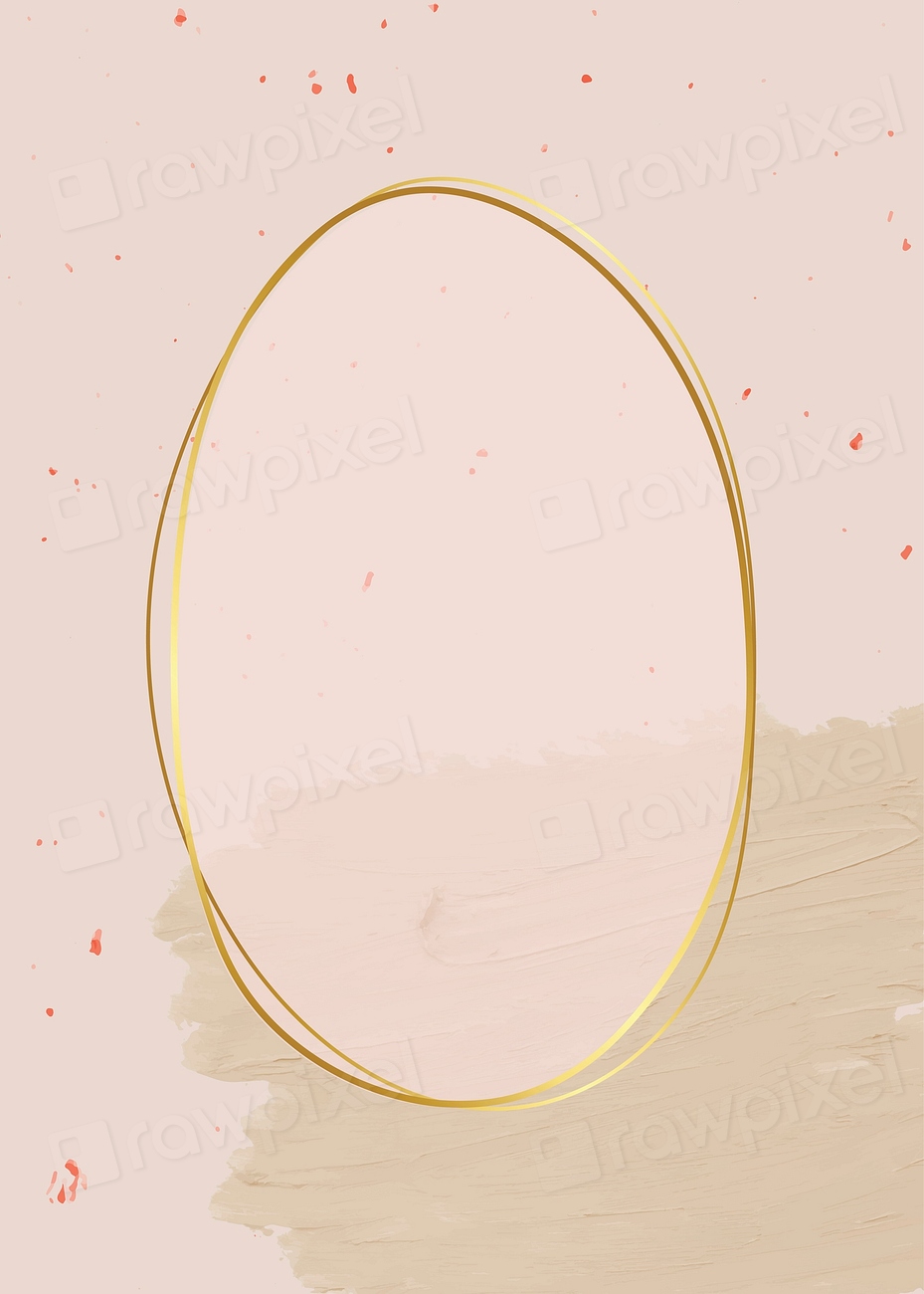Gold oval frame on background | Premium Vector - rawpixel