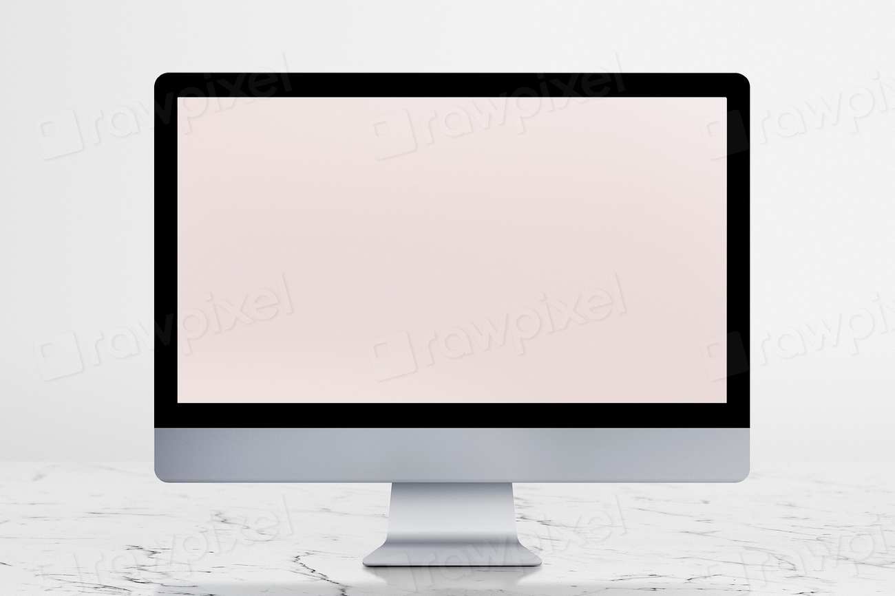 Desktop computer screen mockup white | Premium PSD Mockup - rawpixel