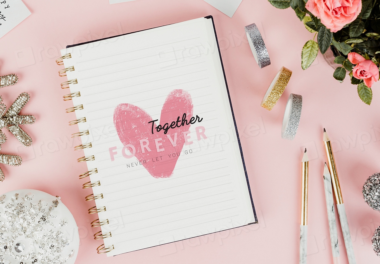 Valentines day message drawn in a notebook | Free Photo - rawpixel