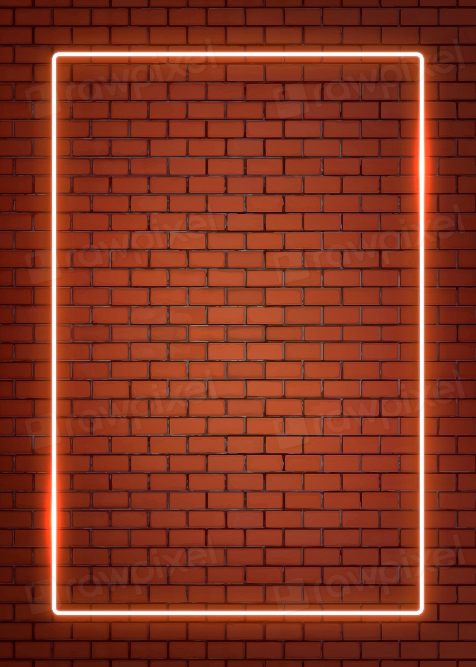 Rectangle orange neon frame an | Premium Vector - rawpixel