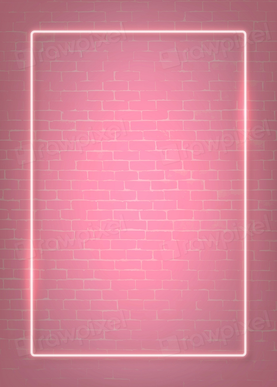 Rectangle pink neon frame pink | Premium Vector - rawpixel
