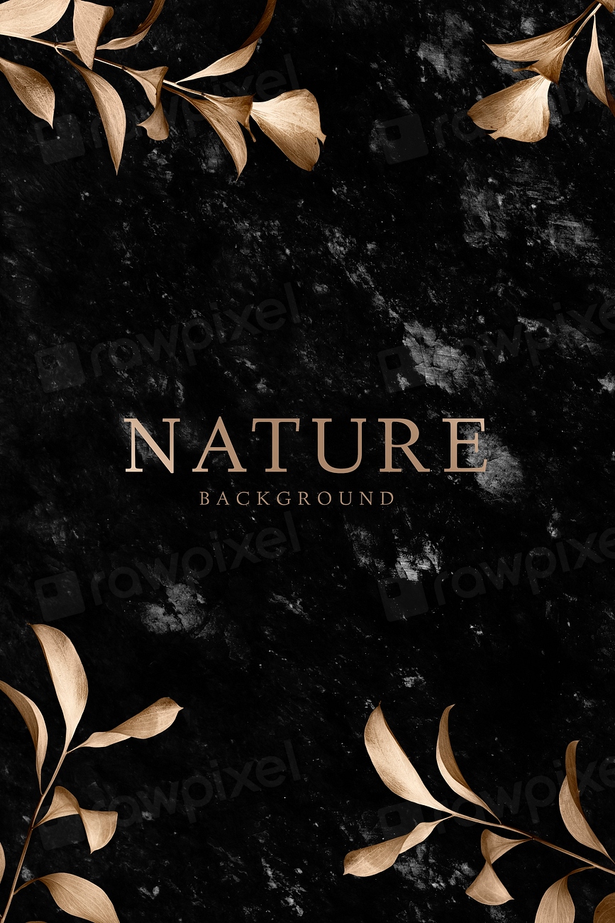 Copper eucalyptus leaves black marble | Premium PSD - rawpixel