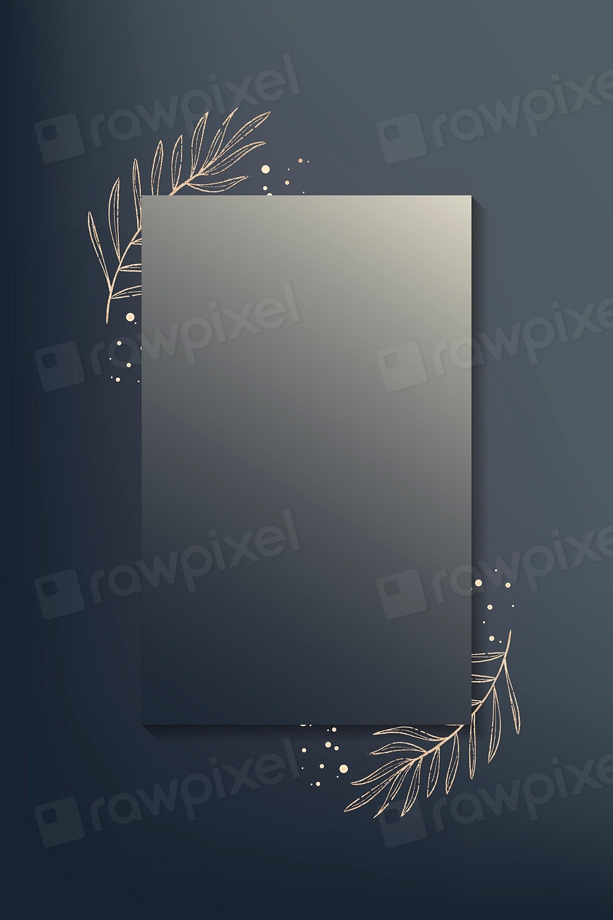 Rectangle Gold Leafy Frame Vector | Premium Vector - Rawpixel