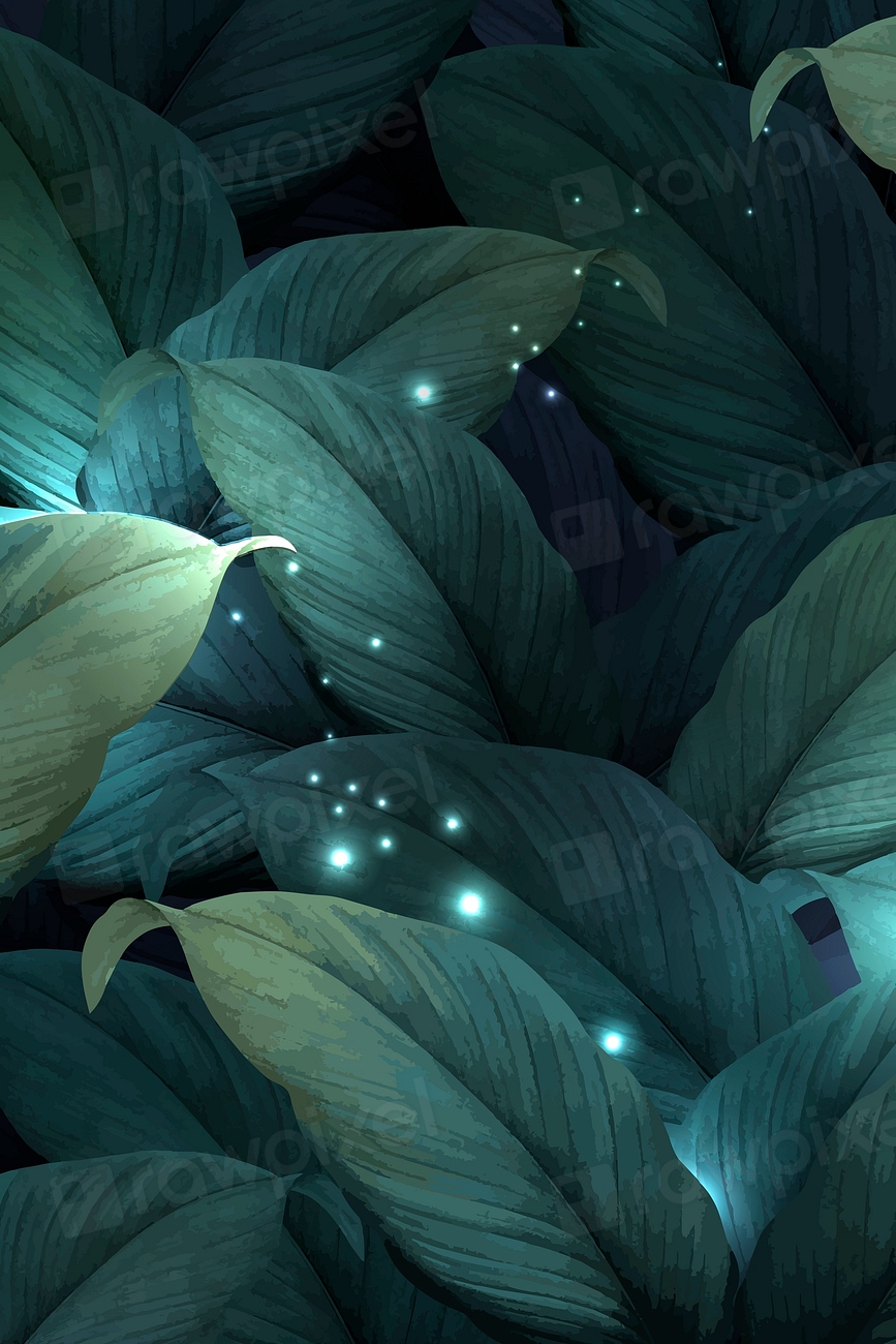 Tropical foliage pattern background vector | Premium Vector - rawpixel