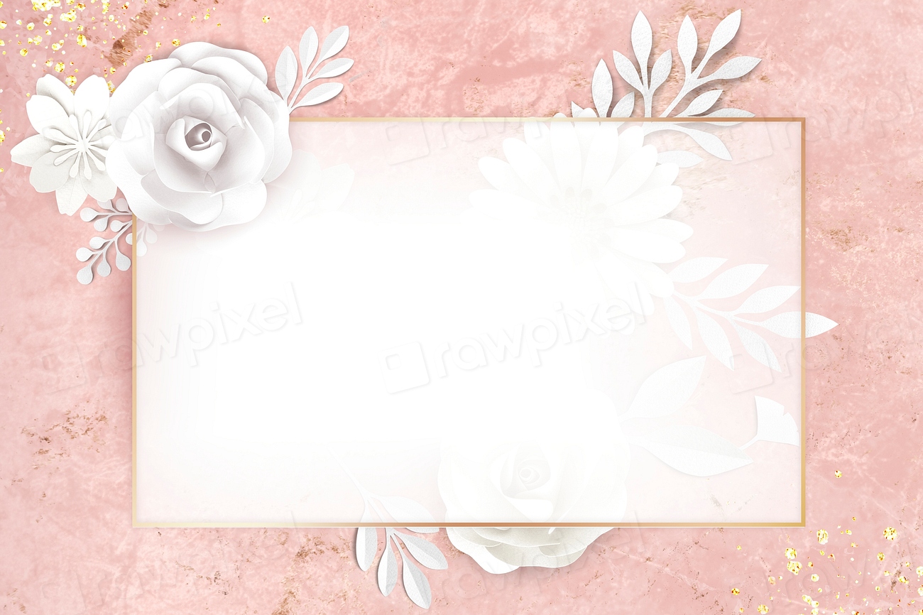 Rectangle paper craft flower frame | Premium PSD - rawpixel