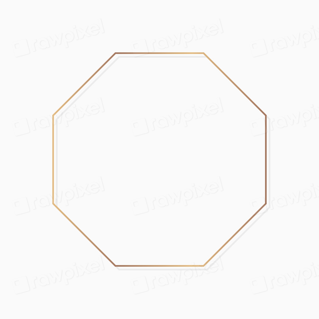 Gold octagon frame on a blank | Premium Vector - rawpixel
