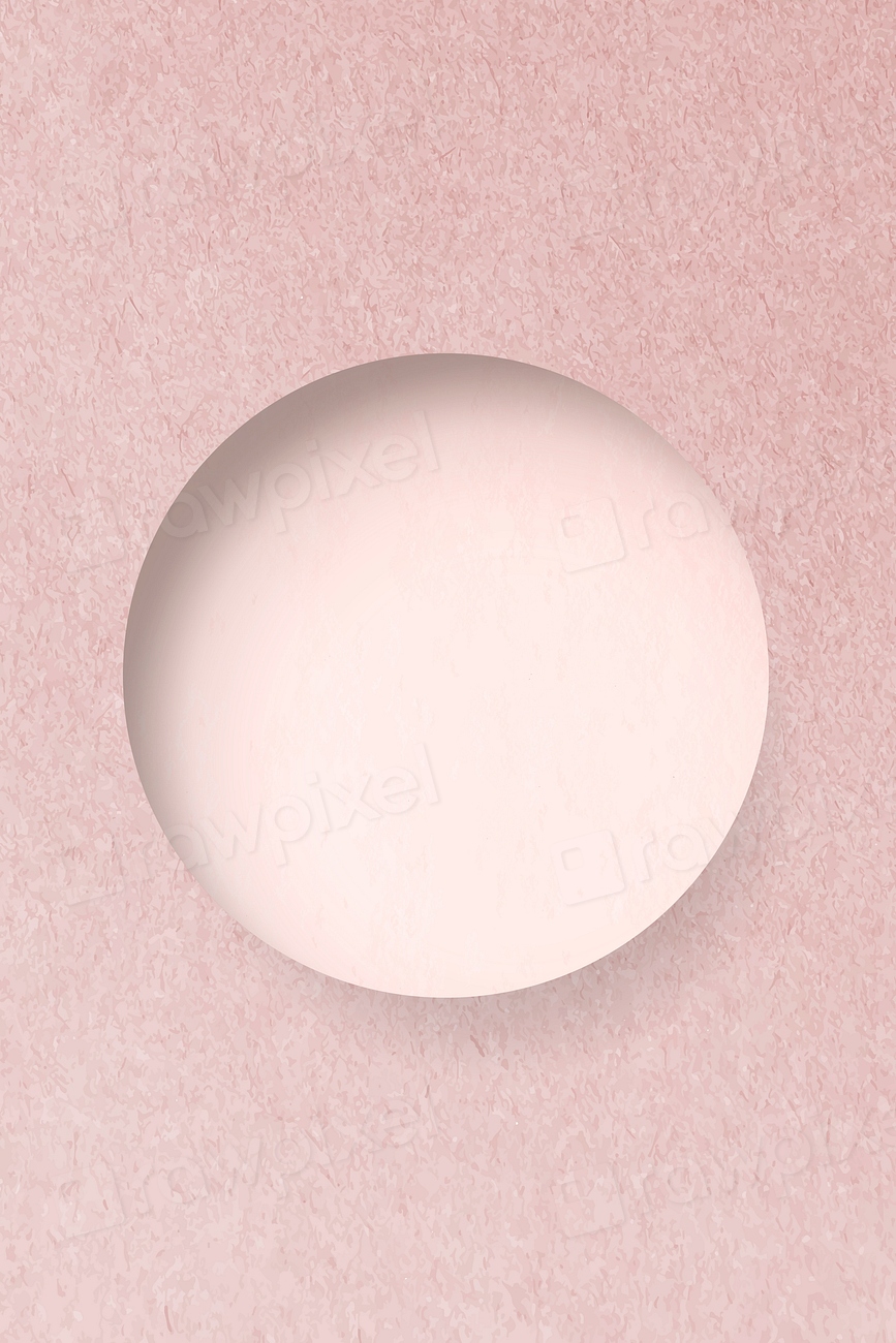 Round shape pink concrete textured | Premium Vector - rawpixel