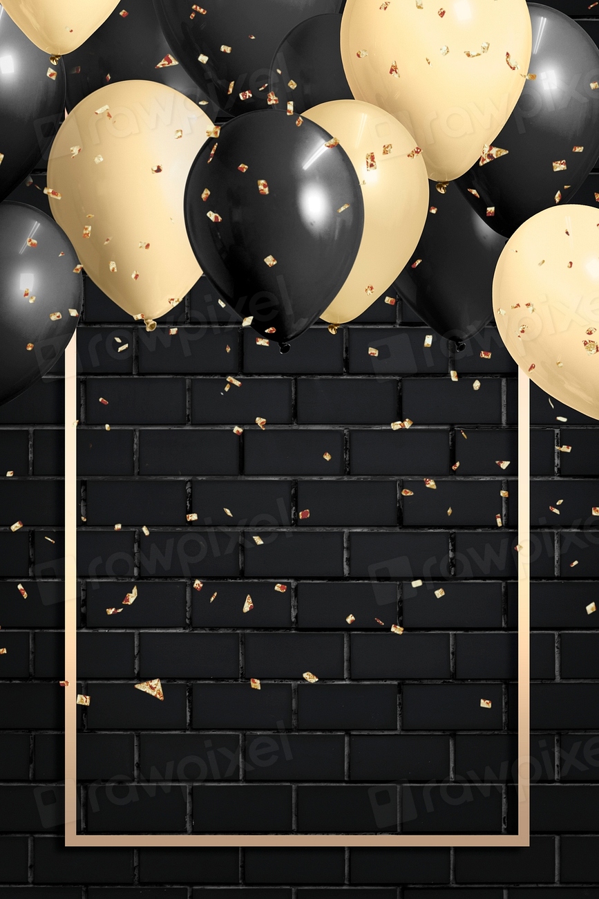 Golden rectangle balloons frame design | Premium PSD - rawpixel