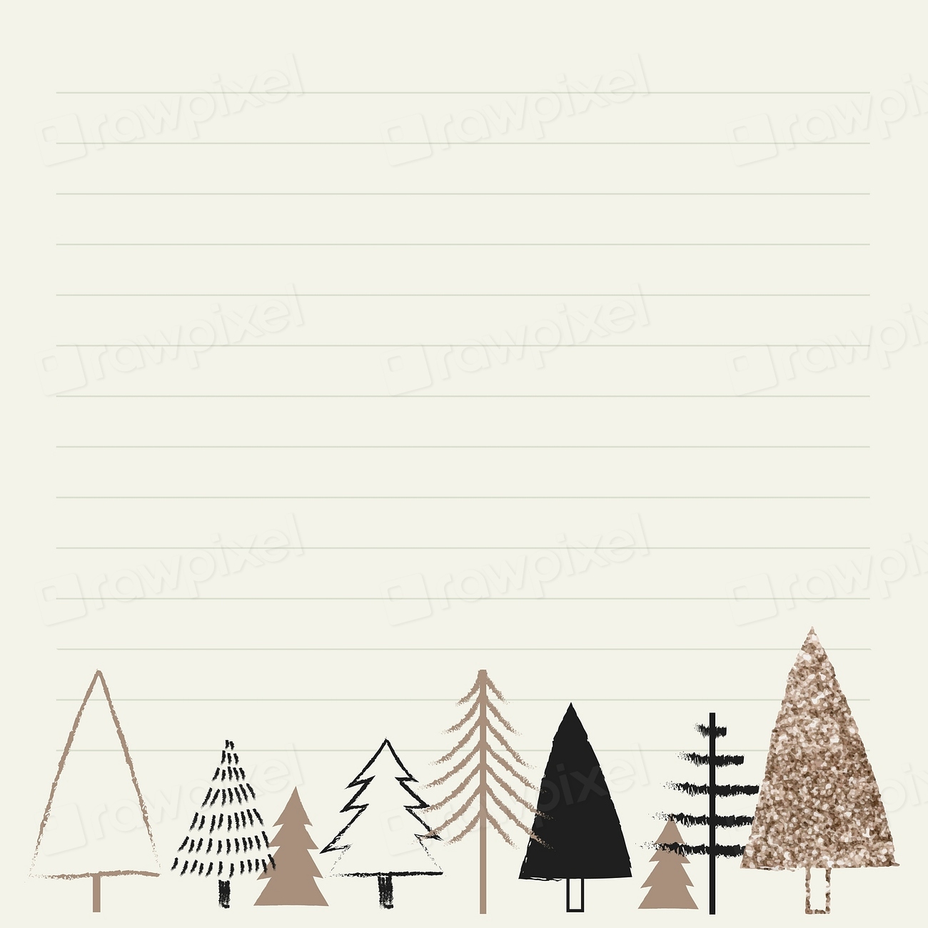 Christmas patterned notepaper background vector | Premium Vector - rawpixel