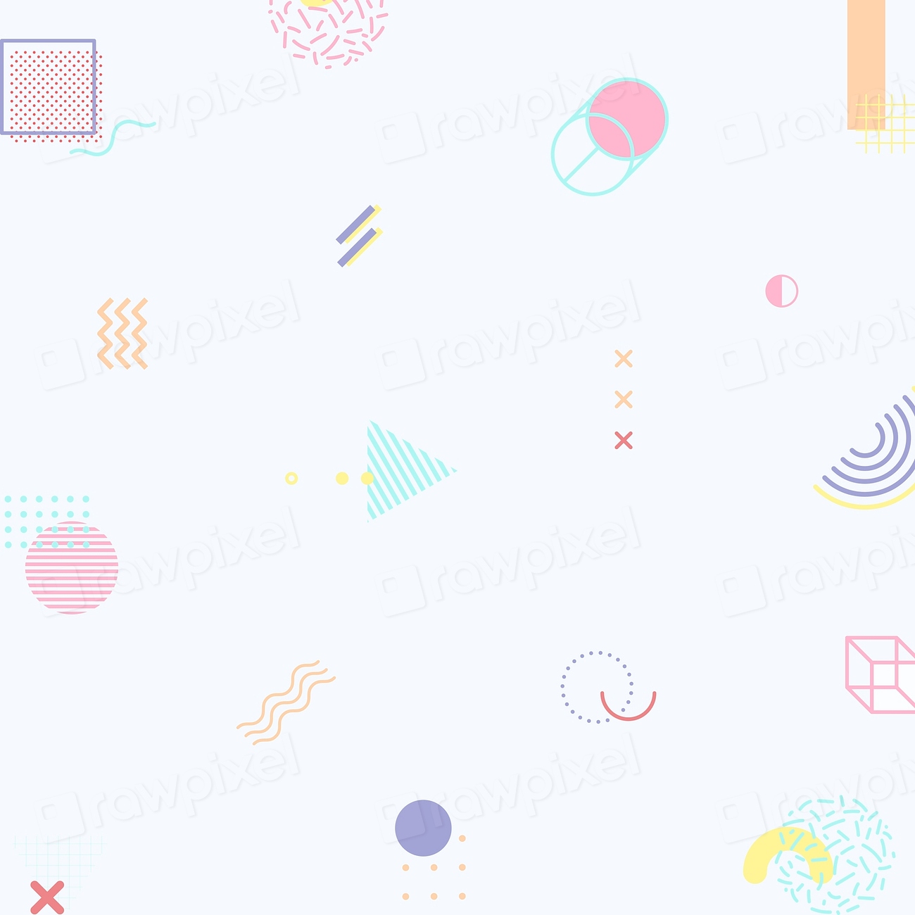 Pastel tone Memphis patterned social | Premium Vector - rawpixel