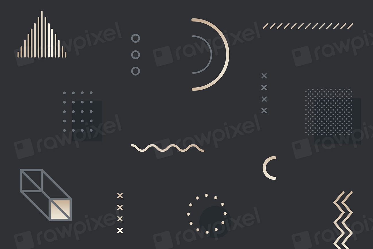 Dark Memphis design element pack | Premium Vector - rawpixel