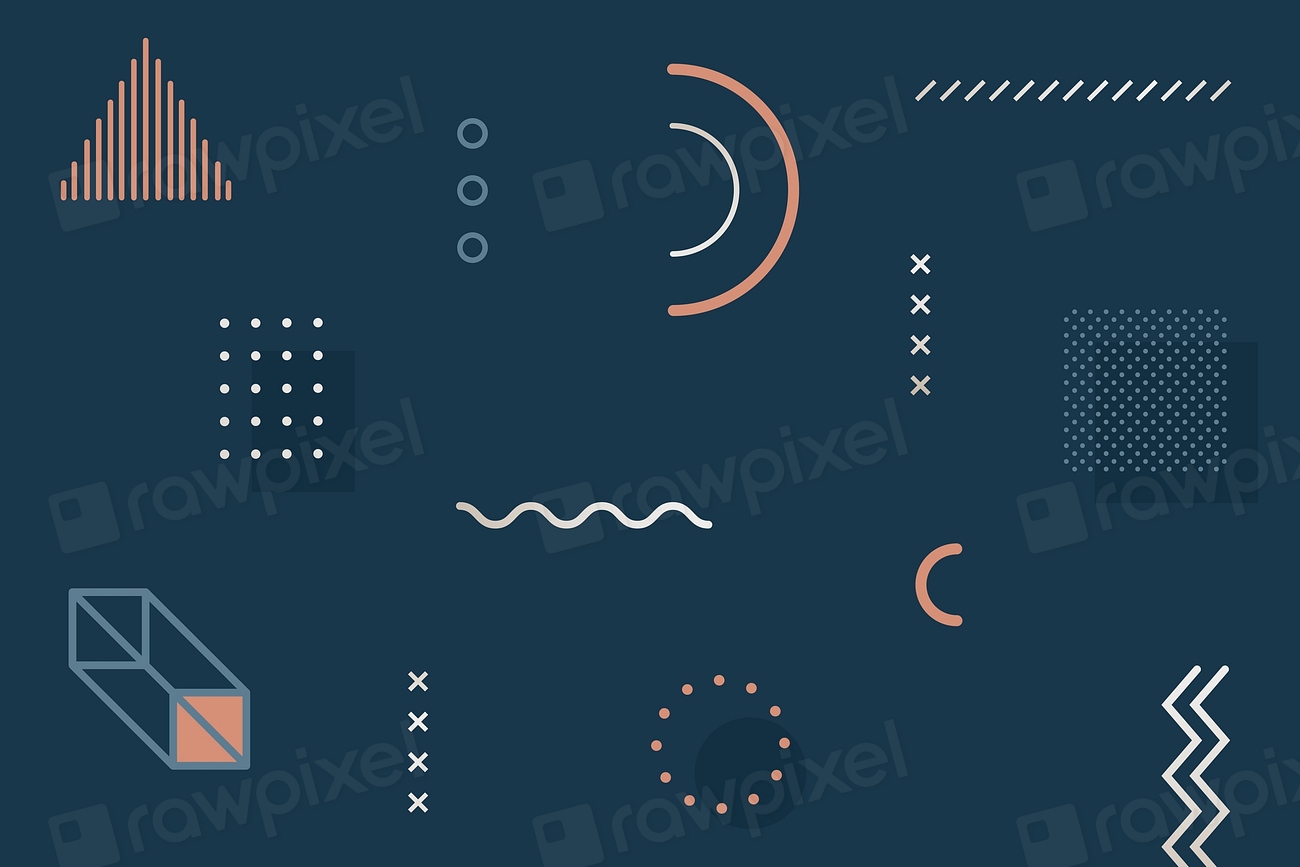 Dark blue tone Memphis design | Premium Vector - rawpixel